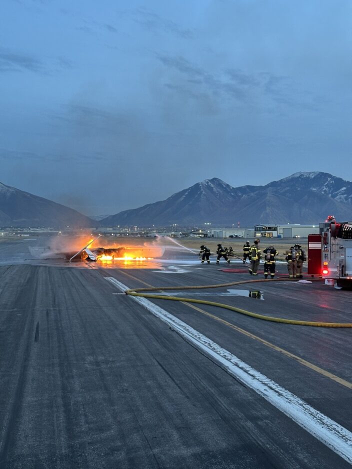 No one harmed in Spanish Fork plane fire Thursday evening | News ...